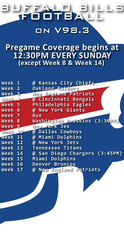 Buffalo Bills Schedule WVIN FM